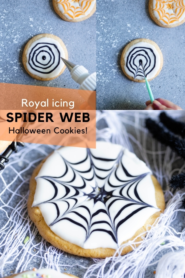 Spider Web Halloween Sugar Cookies