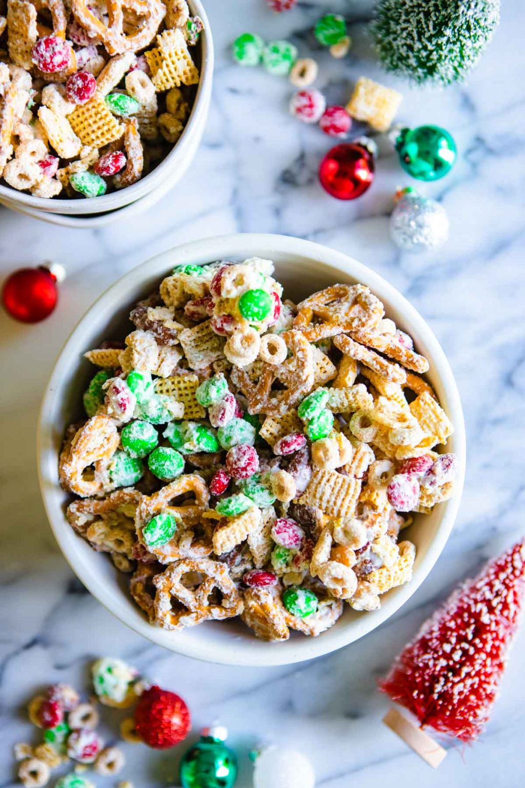 Festive White Chocolate Holiday Chex Mix