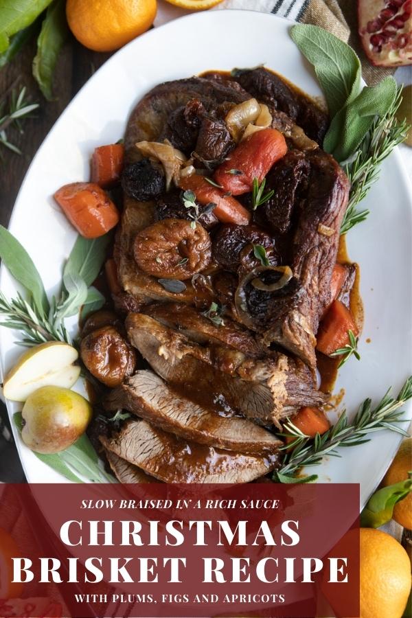 Braised Christmas Brisket Recipe with Dried Fruit