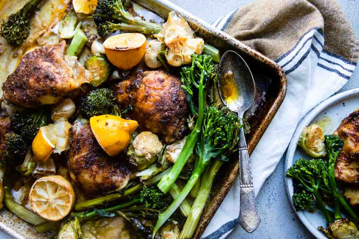 Sheet Pan Chicken Thighs and Vegetables