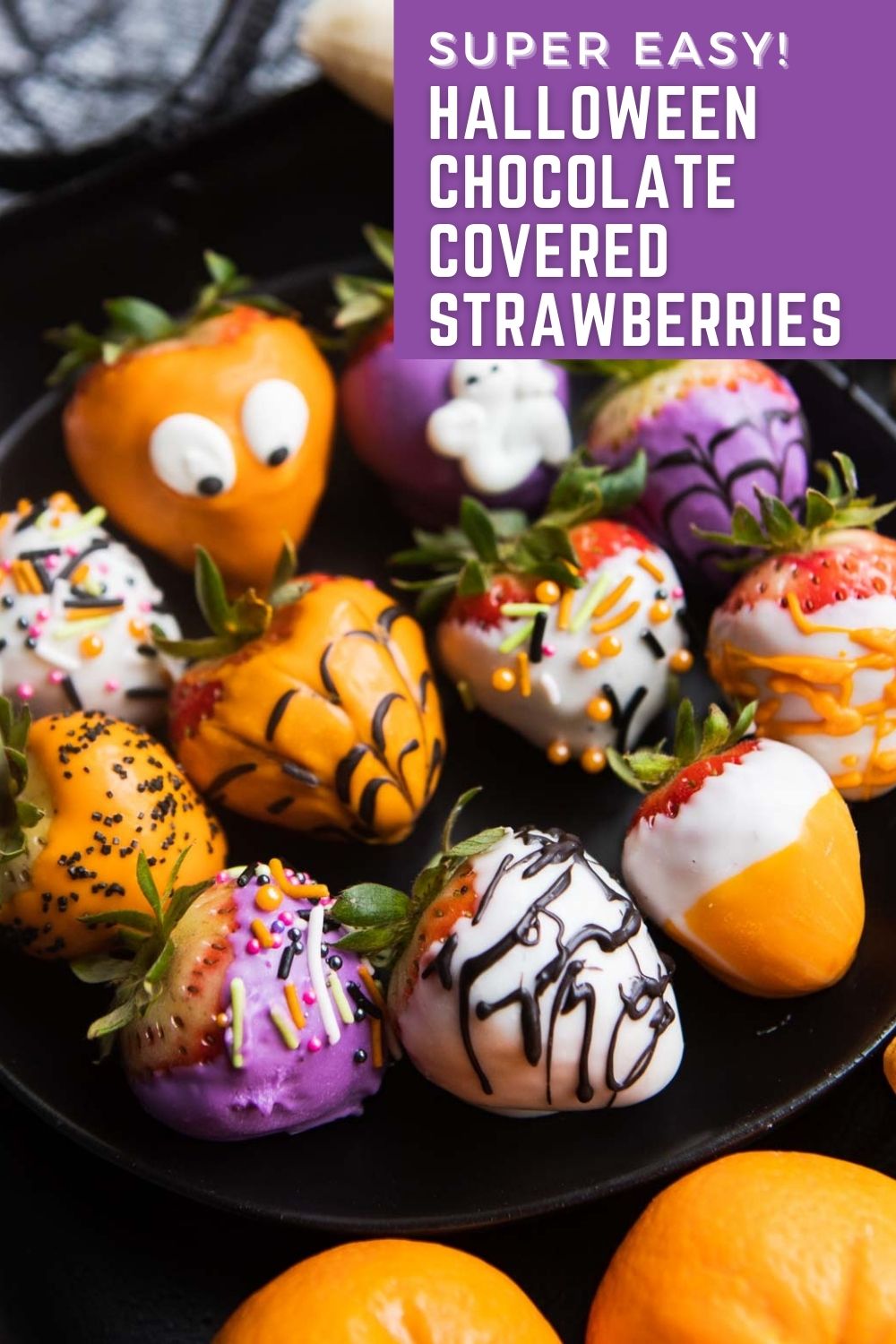Halloween Chocolate Covered Strawberries - Howe We Live