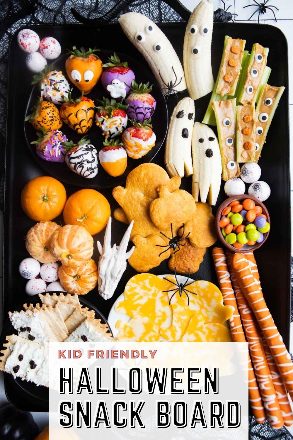 Kid-Friendly Halloween Snack Board - Easy Assembly!