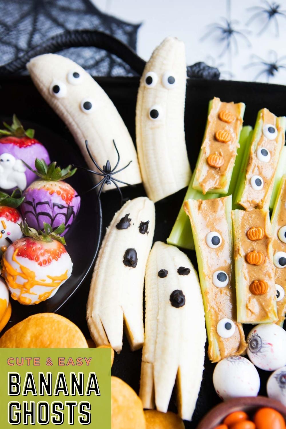 Cute & Easy Banana Ghosts - Just 2 Ingredients!