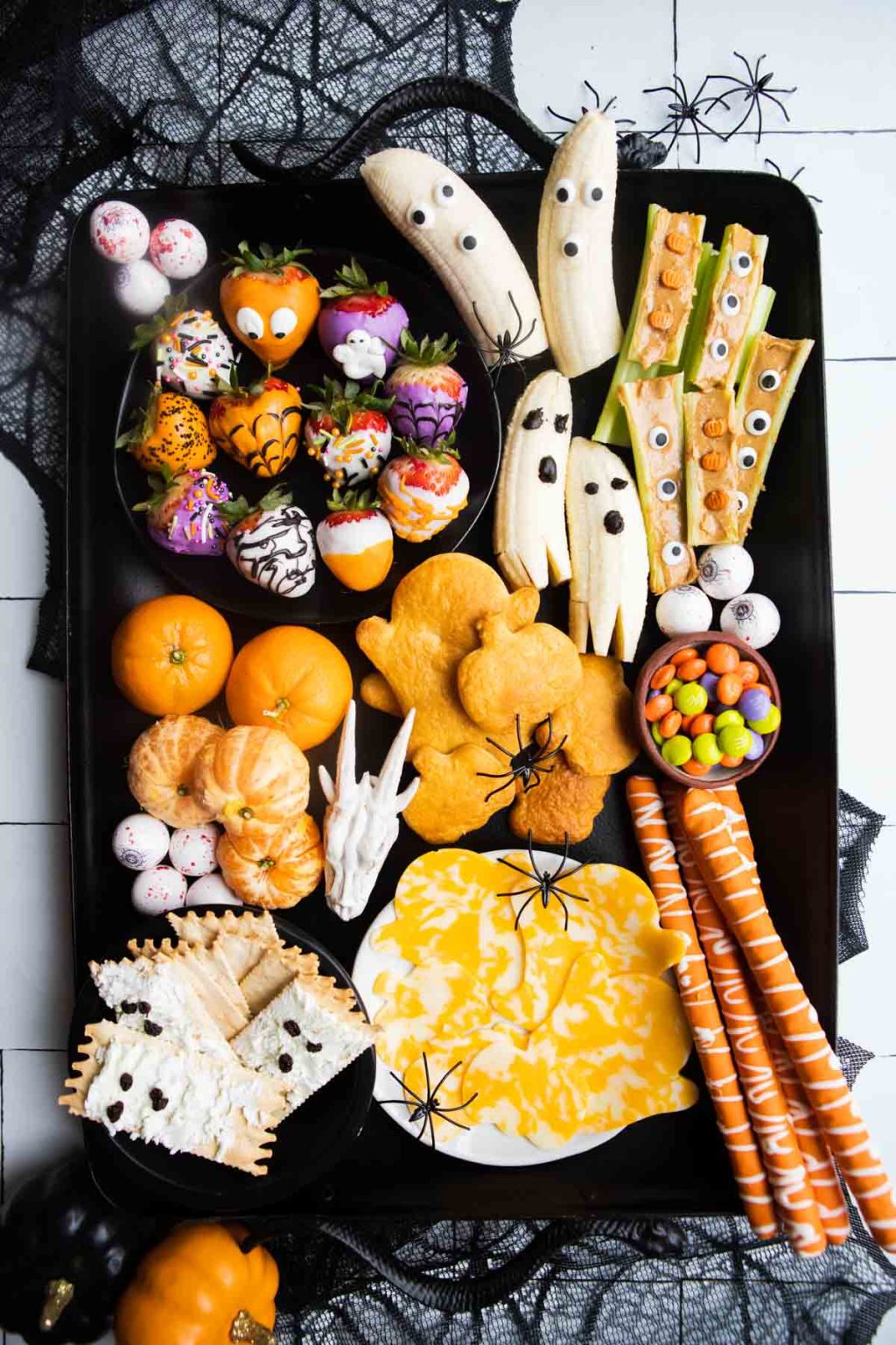 Kid-Friendly Halloween Snack Board - Easy Assembly!