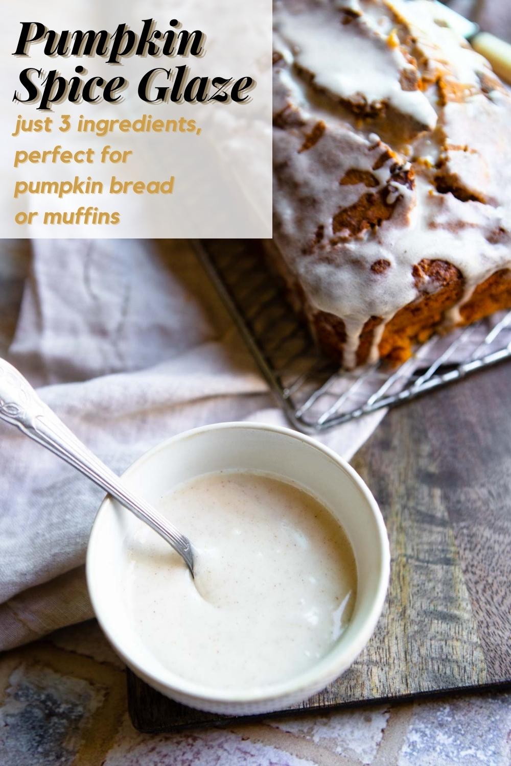 Pumpkin Spice Glaze for Pumpkin Bread - Howe We Live