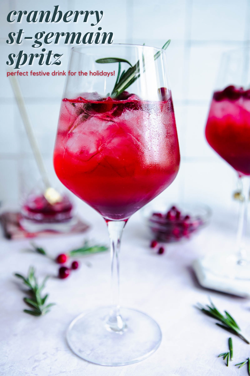 Festive Cranberry St-Germain Spritz