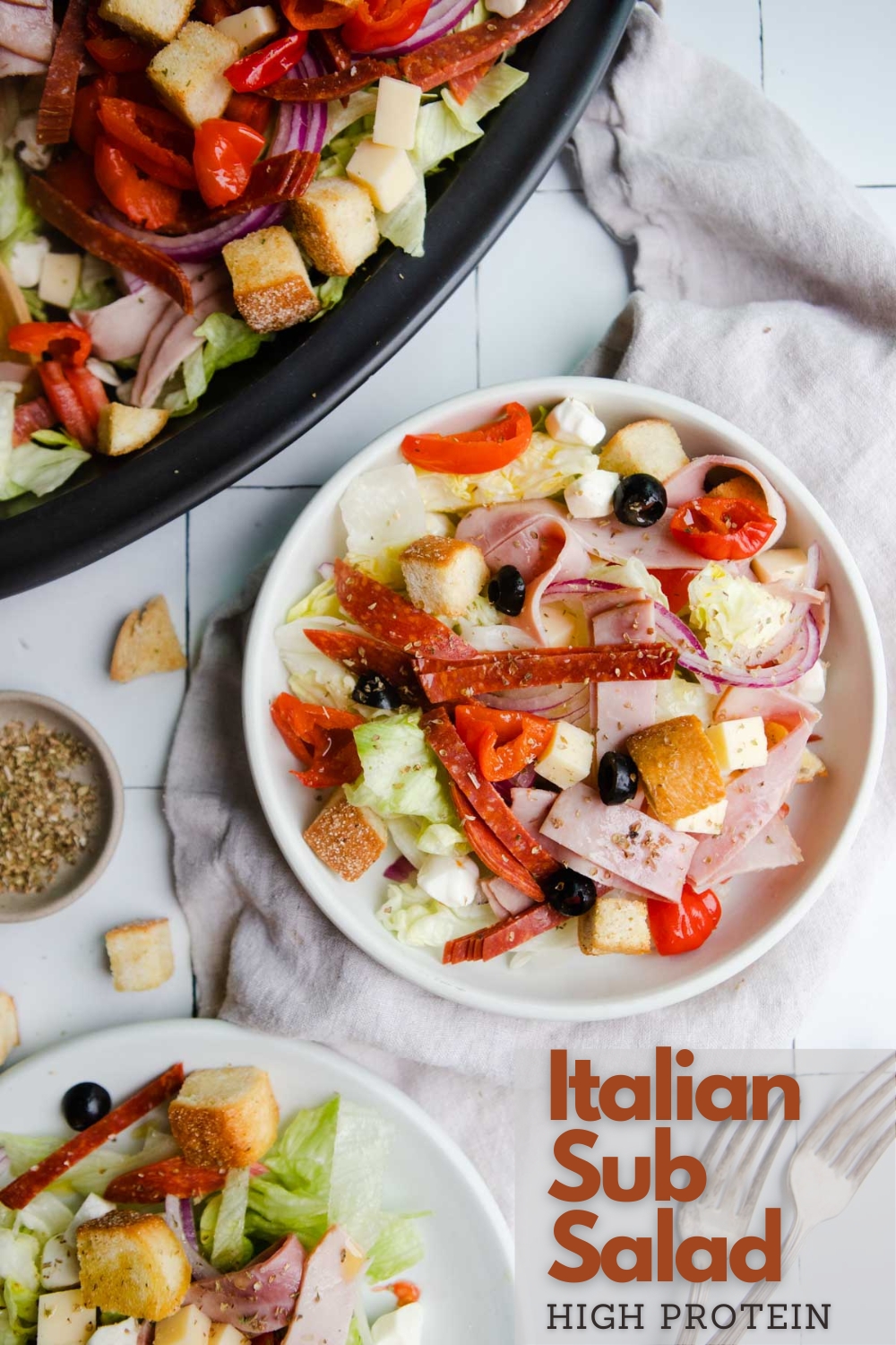 High Protein Italian Sub Salad - Howe We Live