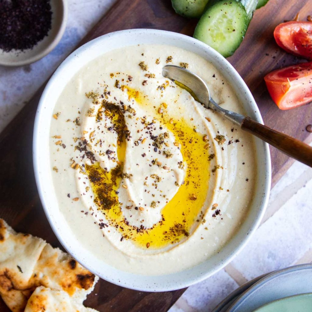 Edamame Hummus with Avocado