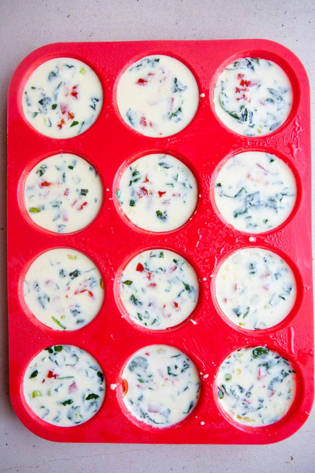 Egg White Bites Recipe with Spinach Red Pepper - How We Live