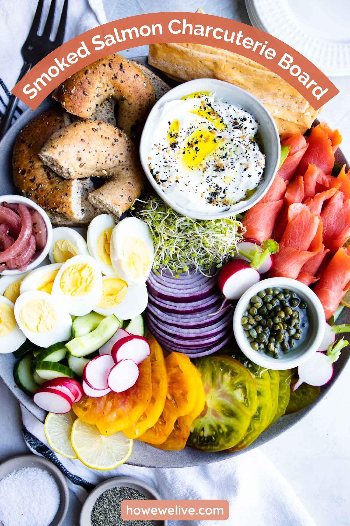 Smoked Salmon Charcuterie Board