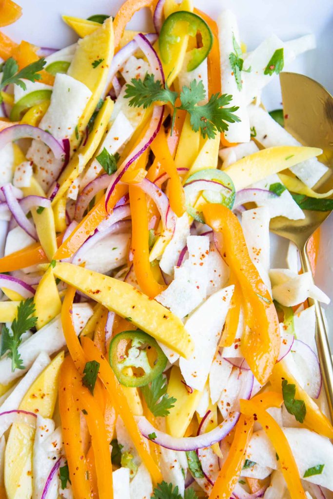 Jicama Mango Salad with Lime Vinaigrette