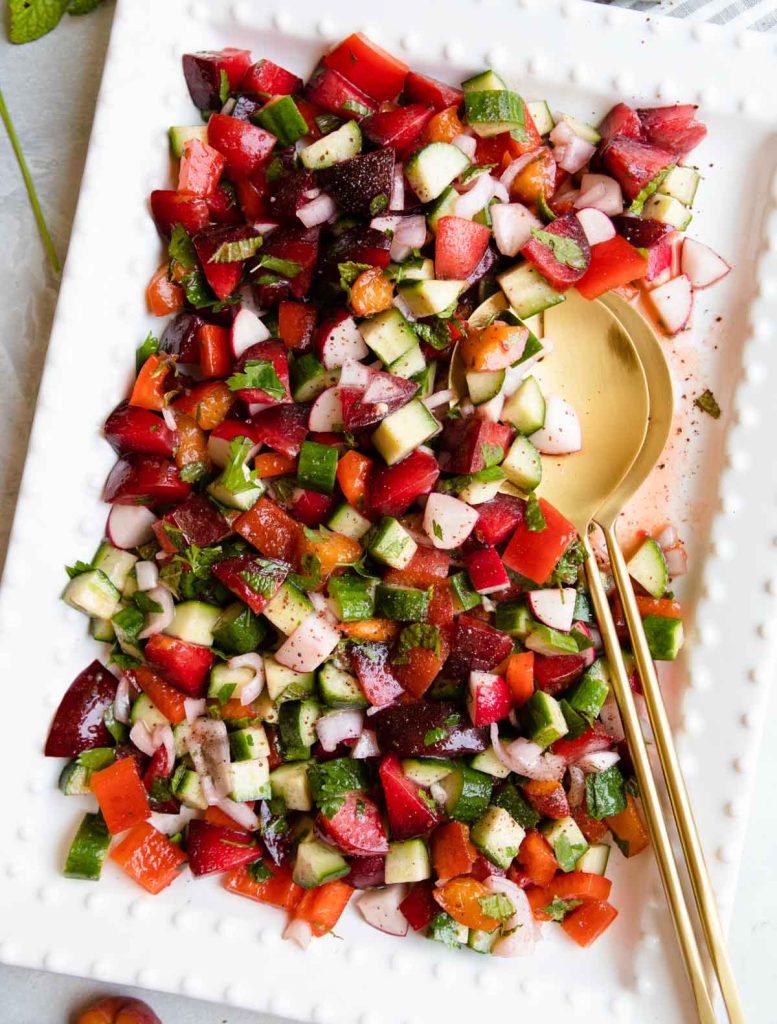 Stone Fruit Salad with Veggies