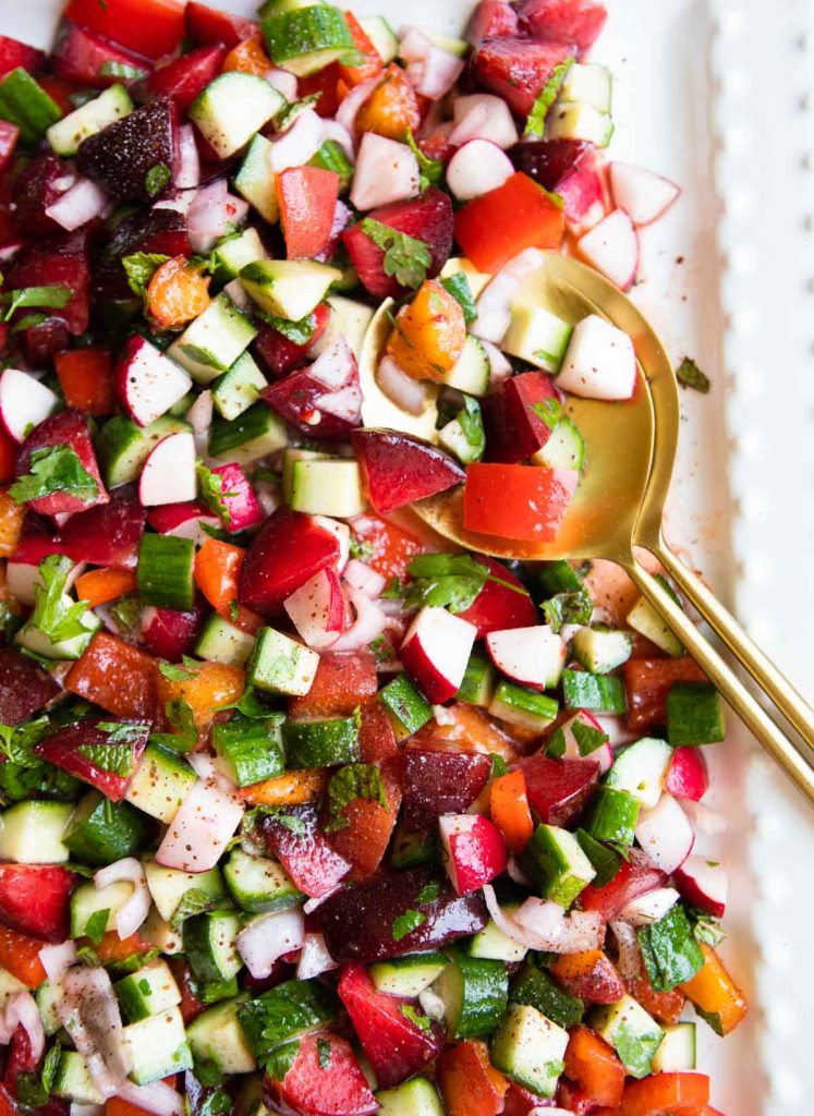 Stone Fruit Salad with Veggies