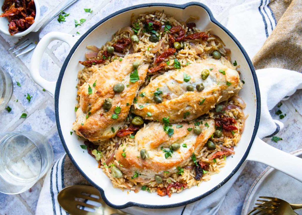 Mediterranean rice and chicken