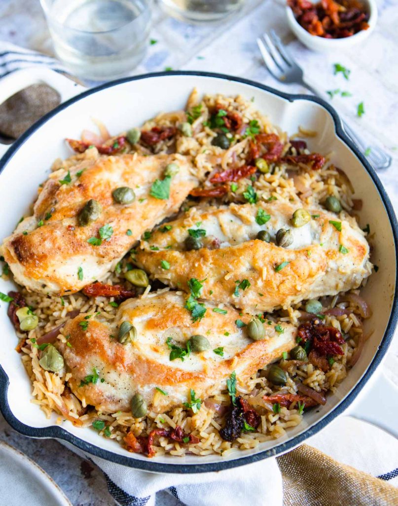 Mediterranean rice and chicken